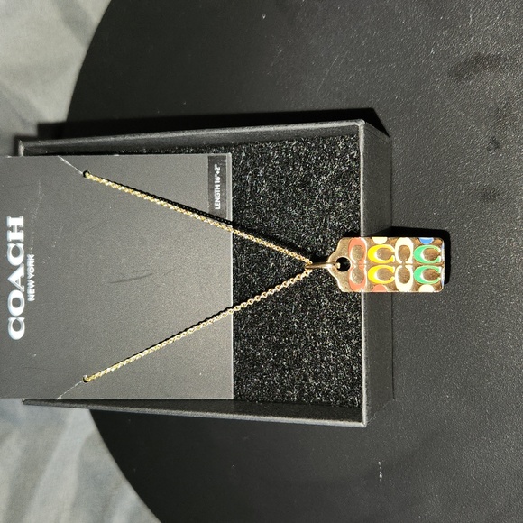 Coach | Jewelry | Coach 4k Gold Color Drop Charm Necklace Nwt | Poshmark